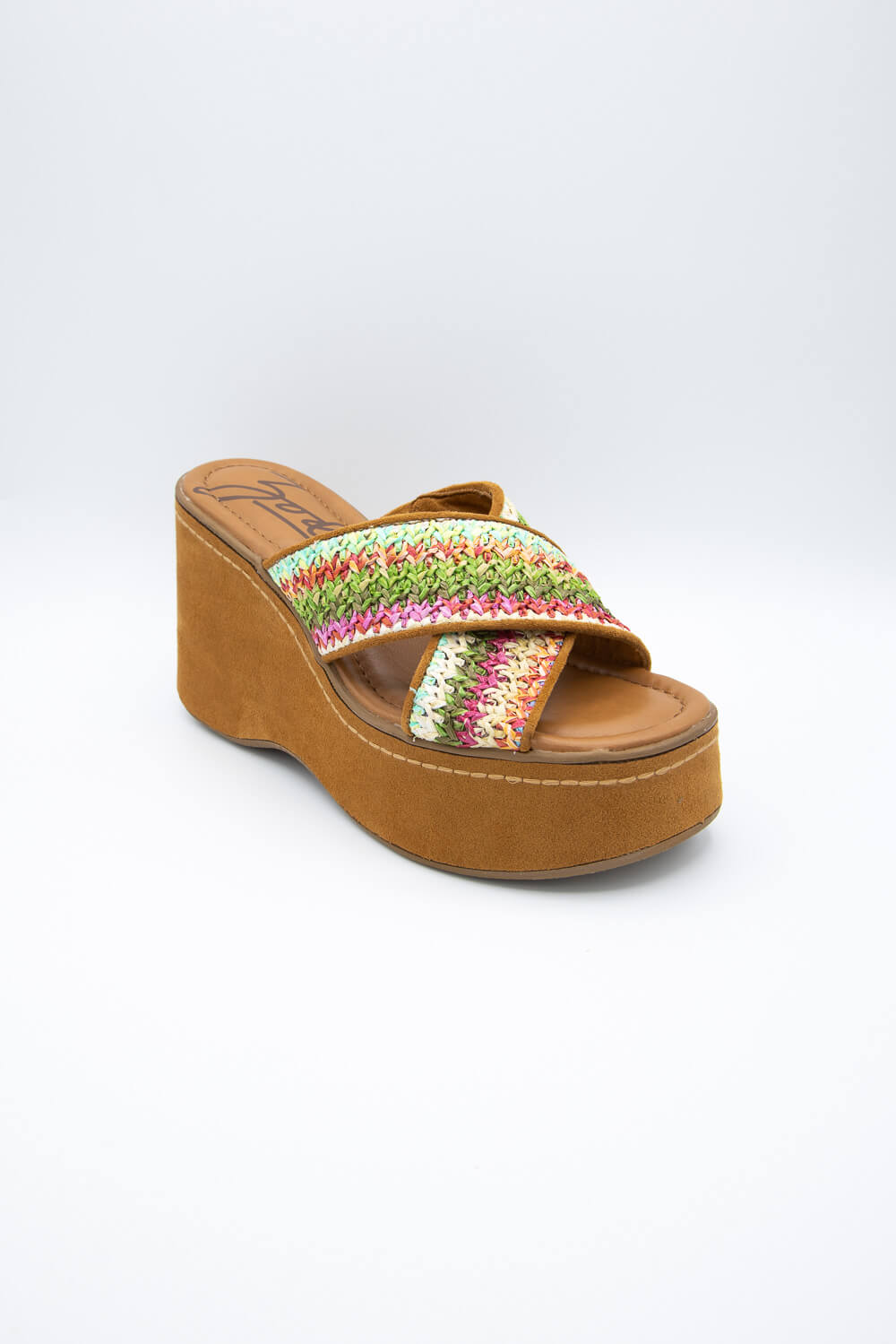Zodiac Nessa Platform Wedges for Women in Brown | NESSA-RAFFIA-CARAMEL ...