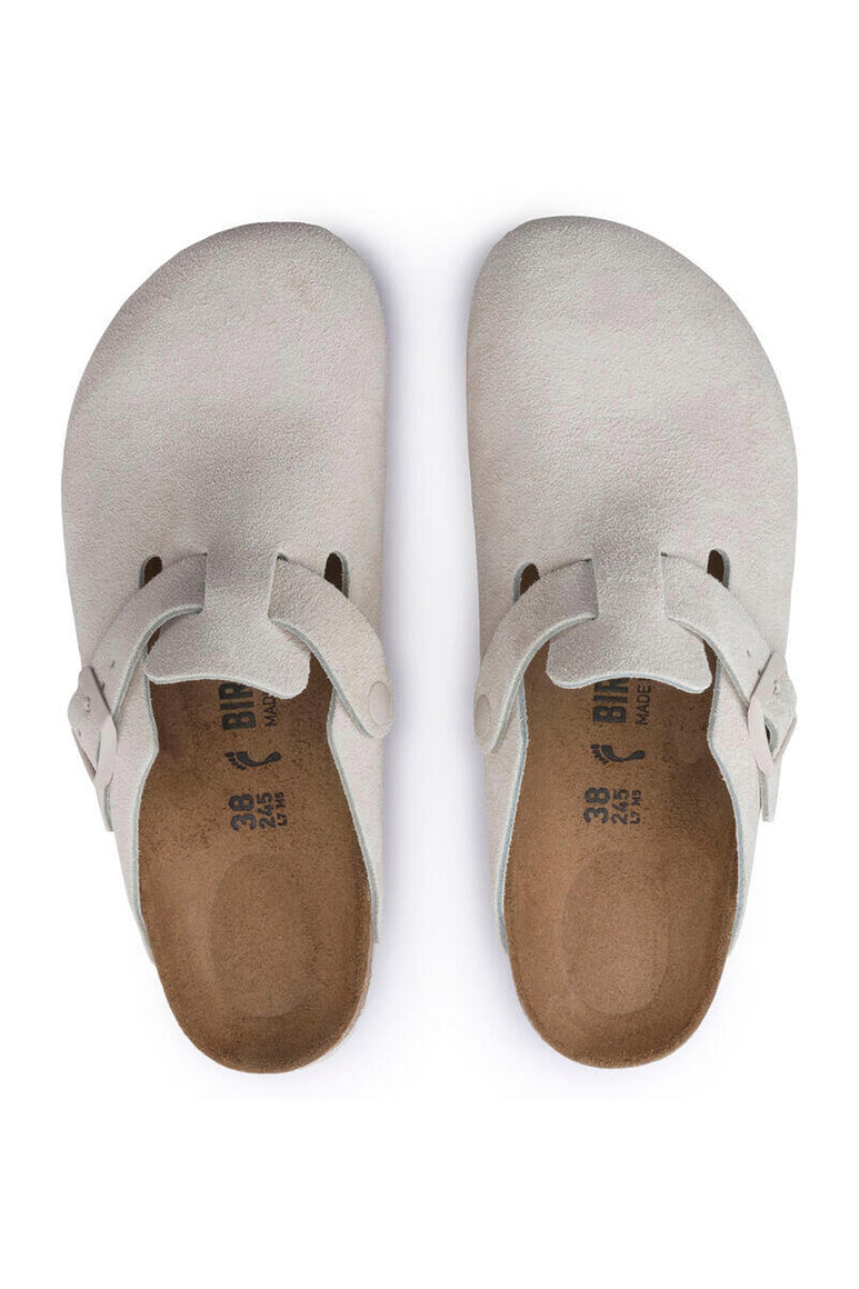 Birkenstock Boston Suede Clogs for Women in White | 1024740 – Glik's