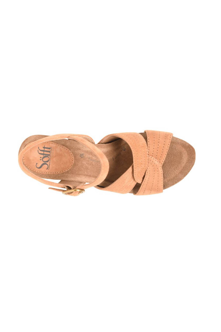 Sofft Shoes Clarissa Wedge Sandals for Women in Ginger Tan | SF0078205 ...